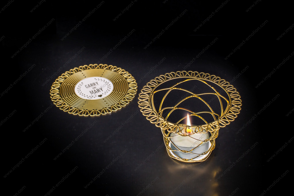 Photophore bougie, Bougeoir carrousel rotatif - Publicitaire